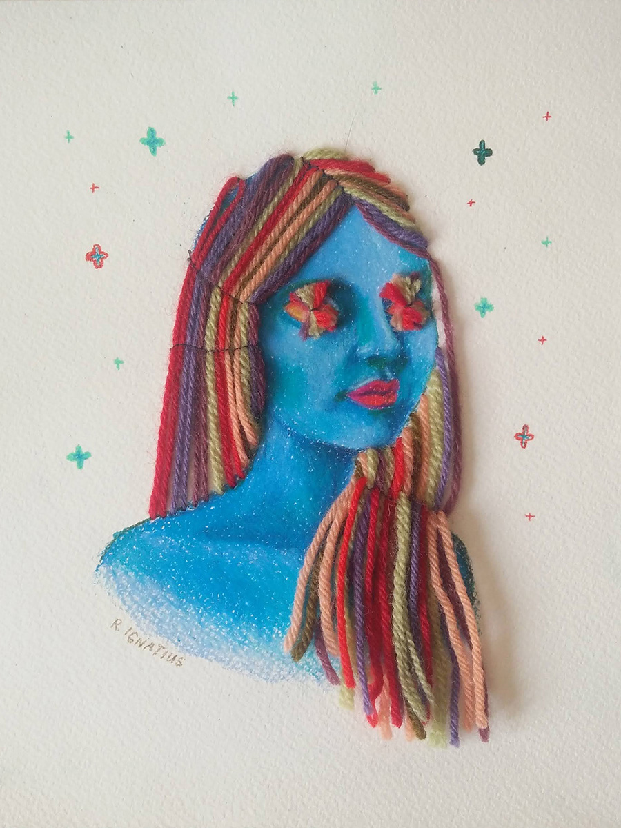 Yarn Drawings - Roxanne Ignatius